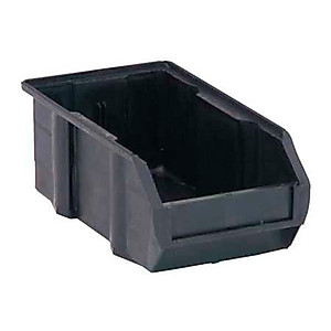 MDMprint Hang & Stack Storage Bin, Black, Carbon Filled Copolymer Polypropylene, 10 lb Load Capacity