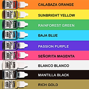 Jacquard Piñata Alcohol Ink Made in USA - Original Exciter Pack - 9 Colors - 1/2 Ounce Bottles - Bundled with Moshify Blending Pen