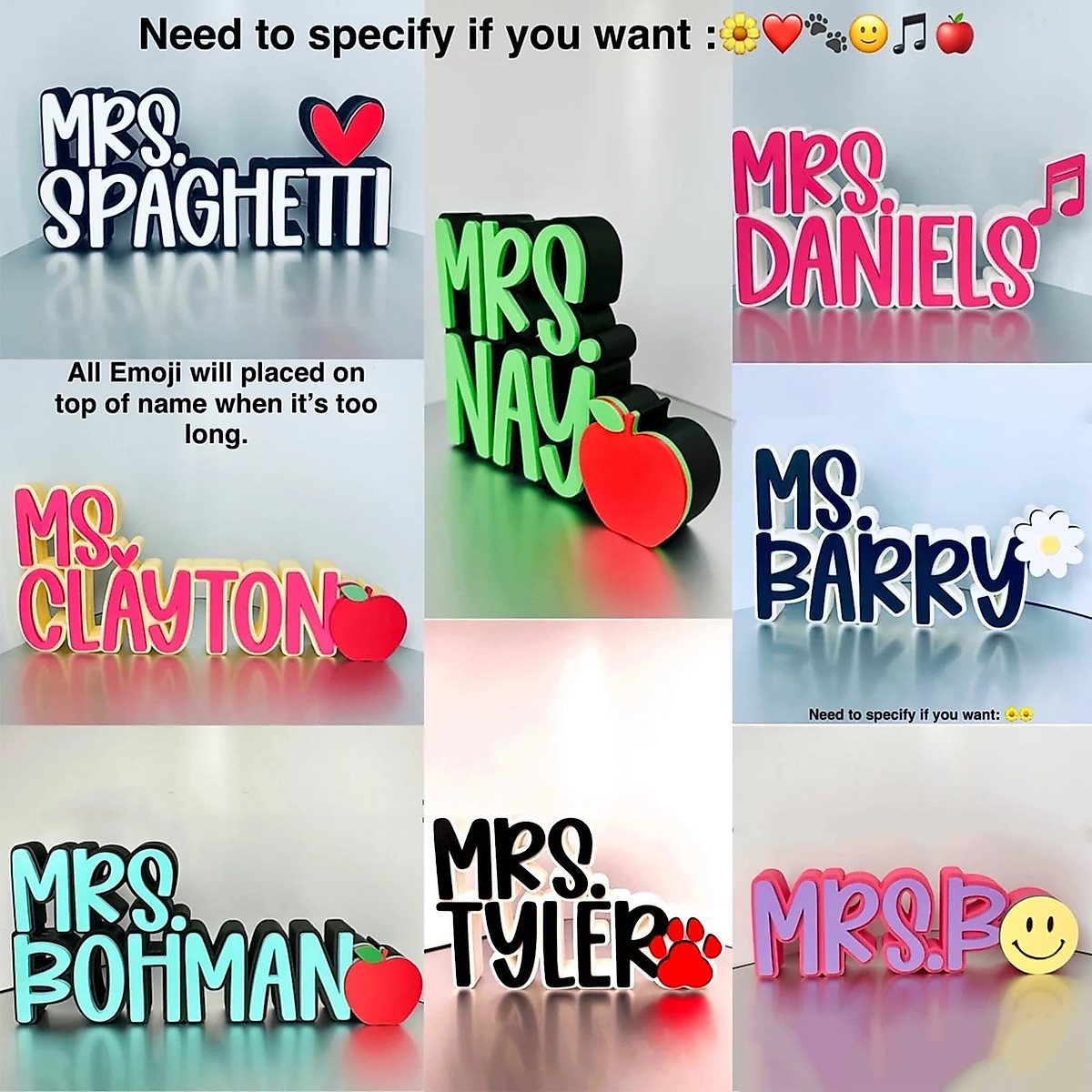 Customized 3D Desk Name Plates, Personalized Teacher Name Signs, Ideal Office Gifts for Boss & Coworkers, Enhancing Your Office Décor, Desk Name Sign | Kids Name Sign