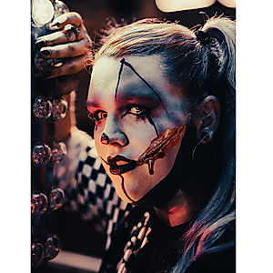 Halloween Temporary Tattoo, Bloody Wound Tattoo Stickers for Halloween Cosplay Party Scar Tattoo Masquerade Prank Prop Decorations Face Tattoo Sticker for Women Man Kids