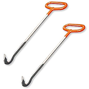Manhole Cover Hook, Handy sized,13.7 inches Made of S50C Carbon Steel, Made in Japan (2pcs)
