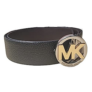 Michael Kors 29951804C Black/Brown Leather Two Tone Buckle Women's Reversible Belt (Medium)