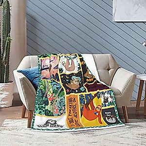 Sloth Throw Blanket Ultra Soft Cozy Decorative Flannel Blanket All Season for Home Couch Bed Chair Travel 60x50in (Sloth)