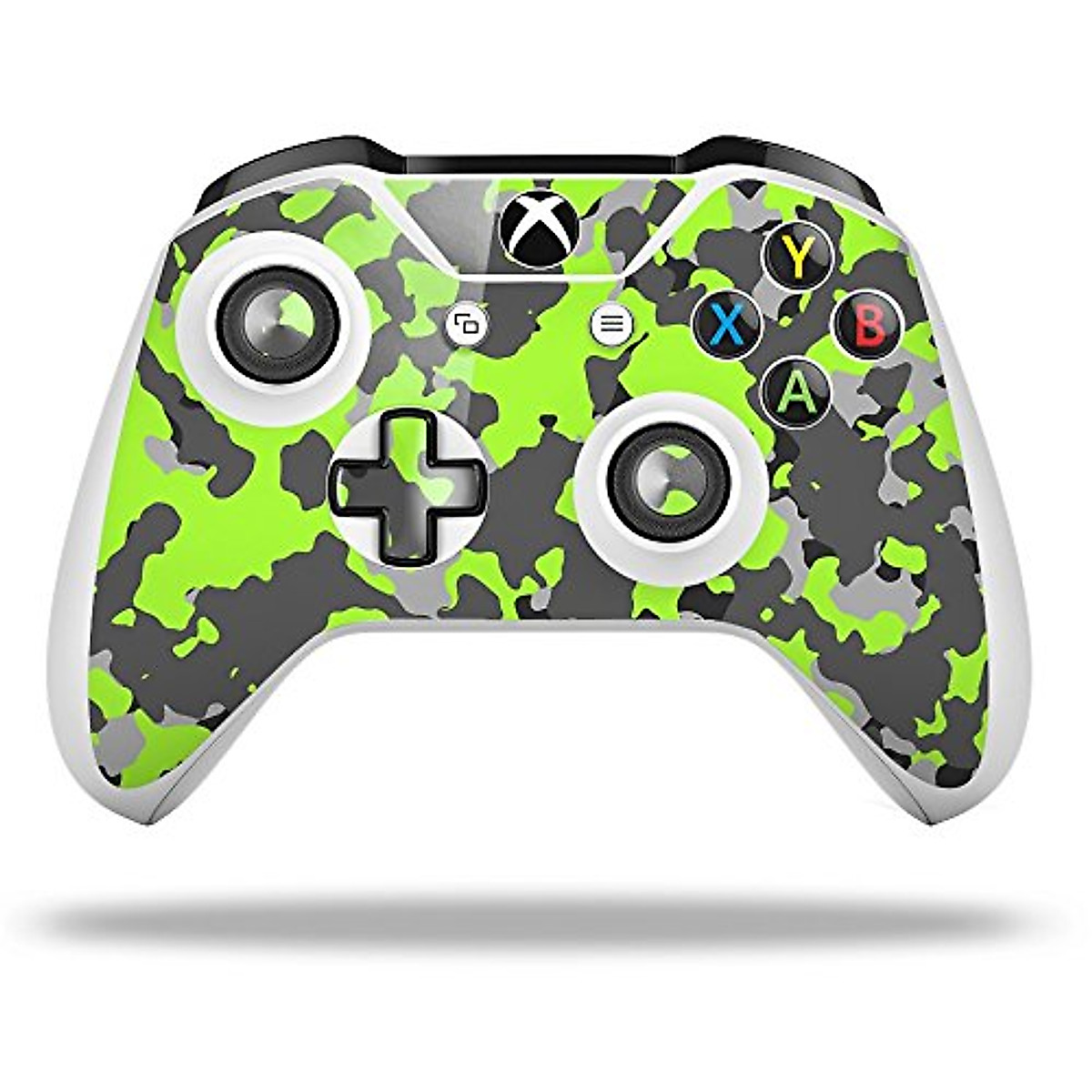 WraptorSkinz Decal Vinyl Skin Wrap Compatible with Xbox One S/X Controller - WraptorCamo Old School Camouflage Camo Lime Green (Controller NOT Included)