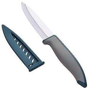 WISELADY Fruit Knives with Stainless Steel Blade, Paring Knife, Small Kitchen Knife with Sharp Blade, Paring Knife for Cutting and Preparing Fruit and Vegetables (Green)