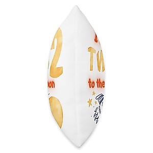 Family Look Cosmos Themed Party Decorations Gifts Two 2 Moon Space Astronaut Spaceman Planet 2nd Birthday Throw Pillow, 16x16, Multicolor