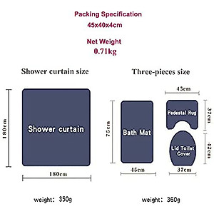 DDS-DUDES 4Pcs Nightmare Before Christmas Zombie Bride Jack Shower Curtain Sets Kids Bathroom Halloween Christmas Decor with 12 Curtain Hooks for Bathroom, Waterproof 71 x 71 inch (D00041)