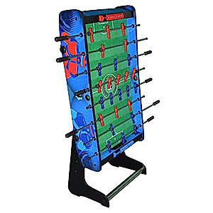 Hathaway Gladiator 48" Folding Foosball Table, Arcade Table Soccer for Game Rooms, Includes Foosballs, Blue/Black