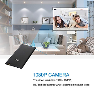 Power Bank Camera with 5000mAh HD 1080P Mini Security Wireless Camera-No WiFi Function Nanny Camera, Recorded with No Audio