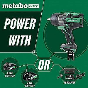 Metabo HPT 36V MultiVolt Impact Wrench | Tool Only - No Battery | 1/2-in Square Drive | High-Torque | Brushless Motor | WR36DBQ4, Green