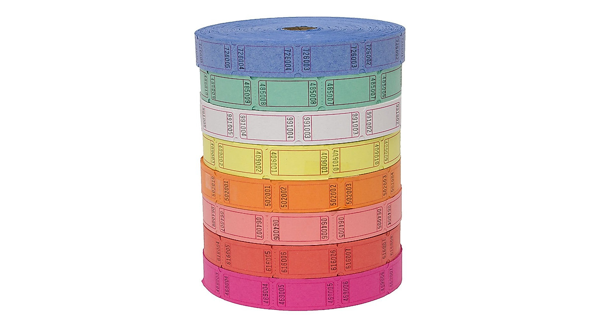 Buy 8000 Assorted Color Raffle Tickets - Easy Fundraising