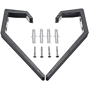 BabyKim ABS Helmet Holder 2pcs Helmet Holder Hook Jacket Bags Wall Mount Cloth Display Rack Hanger (Black)