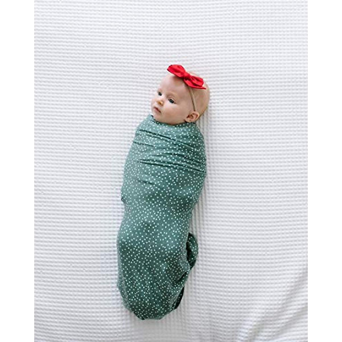 Large Premium Knit Baby Swaddle Receiving Blanket"Juniper" by Copper Pearl