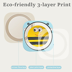 Lyellfe 6 Pack Bamboo Kids Bowls, 10 Oz Unbreakable Cute Bowls for Kids, Fun Cartoon Bowls, Kids Tableware Cereal Bowls for Soup Noodle Pasta, BPA Free, Dishwasher Safe