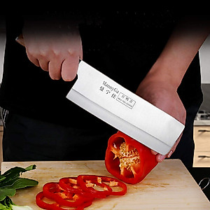 MannyGa Nakiri Knife 7 Inch Japanese Chef's Knife with Ergonomic Handle,Meat Cleaver and Asian Chef Knife for Kitchen and Restaurant.