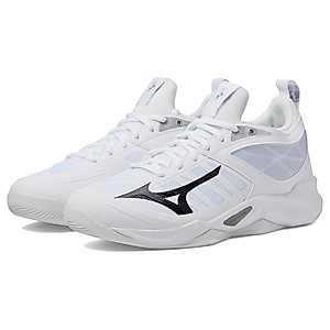 Mizuno Women's Wave Dimension Volleyball Shoe, White-Black, 9.5