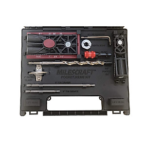 Milescraft 7336 Pocket Jig 200XCJ - Pocket Hole Bundle with Double Barrel Pocket Hole Jig, Single Barrel Pocket Hole jig, 2" Face Clamp, And Accessories Needed With Any Pocket Hole Project