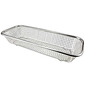 DOERDO Stainless Steel Utensil Holder Dish Drying Silverware Cutlery Basket for Kitchen Dining Picnics 12"x4.9"x2.2", Silver
