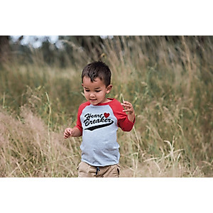 7 ate 9 Apparel Kids Heart Breaker Happy Valentine's Day 2T Red Raglan