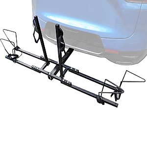 Hitch Mount Bike Rack Carrier Upright 2 Mountain Bike E-Bike Carrier Platform Style 2" Rear for SUV Van Truck Minivans RV Trailer