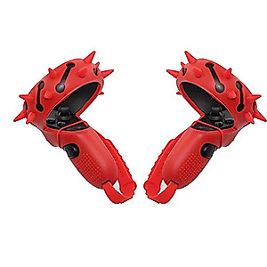 Eyglo Controller Cover + Hand Strap for Oculus Quest/Oculus Rift S Headset Silicone VR Accessories Oculus Quest Set Waterproof and Sweatproof (Red)