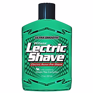 Williams Lectric Shave – Electric Razor Pre-Shave with Soothing Green Tea Complex, 7 fl oz (207 mL)