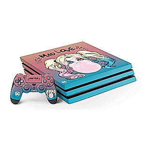 Skinit Decal Gaming Skin Compatible with PS4 Pro Console and Controller Bundle - Officially Licensed Warner Bros Harley Quinn Mad Love Design