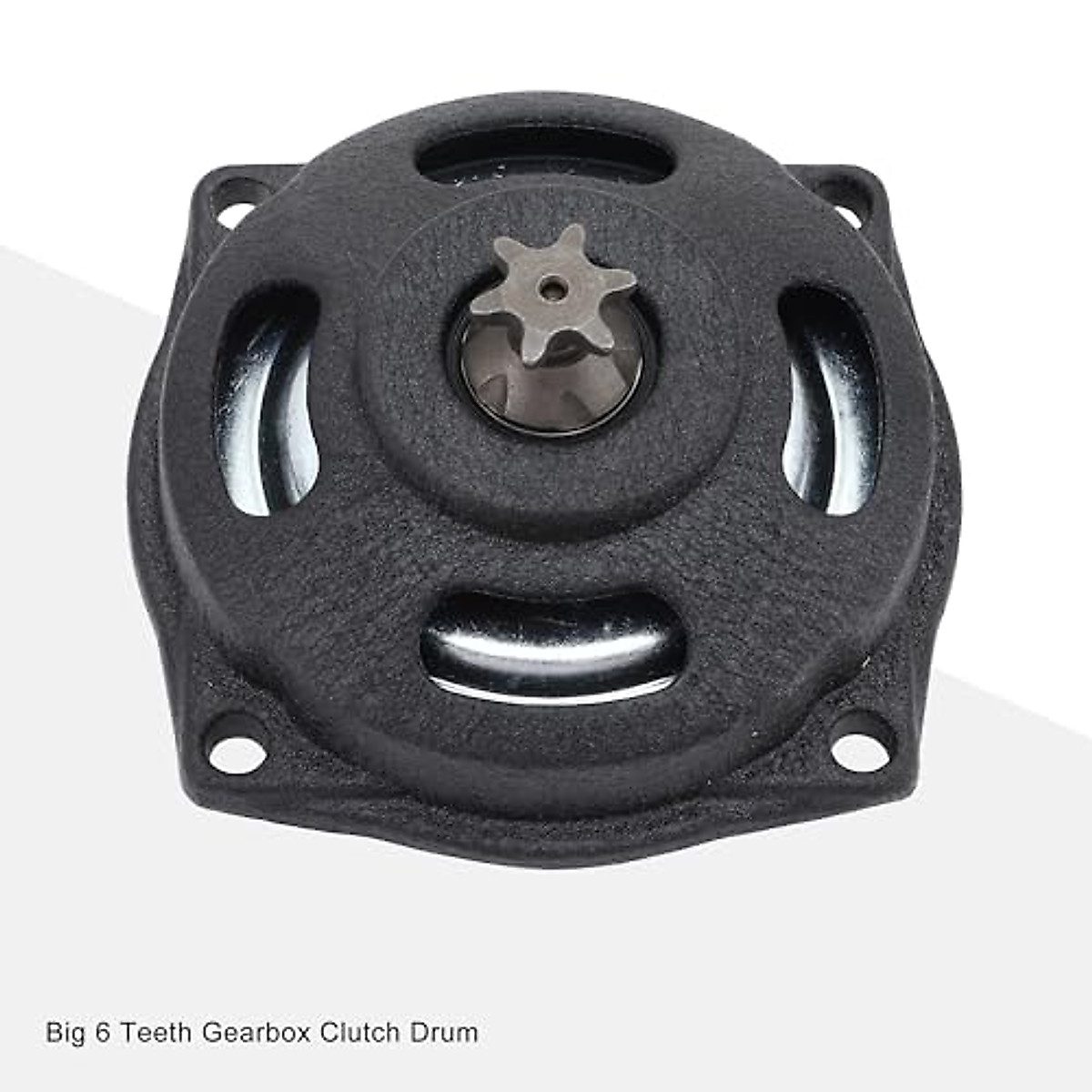 GOOFIT Small 25H 6 Tooth Drum Gear Box Drum Clutch Pad kit with Groove for 2 Stroke 47cc 49cc Engine Mini Dirt Kids Pocket Bike Dirt Bike ATV