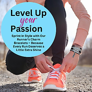 Infinity Collection Running Gifts- Runner Bracelet, Running Jewelry, Adjustable Running Charm Bracelet- Ideal Cross Country, Track, Marathon Gifts