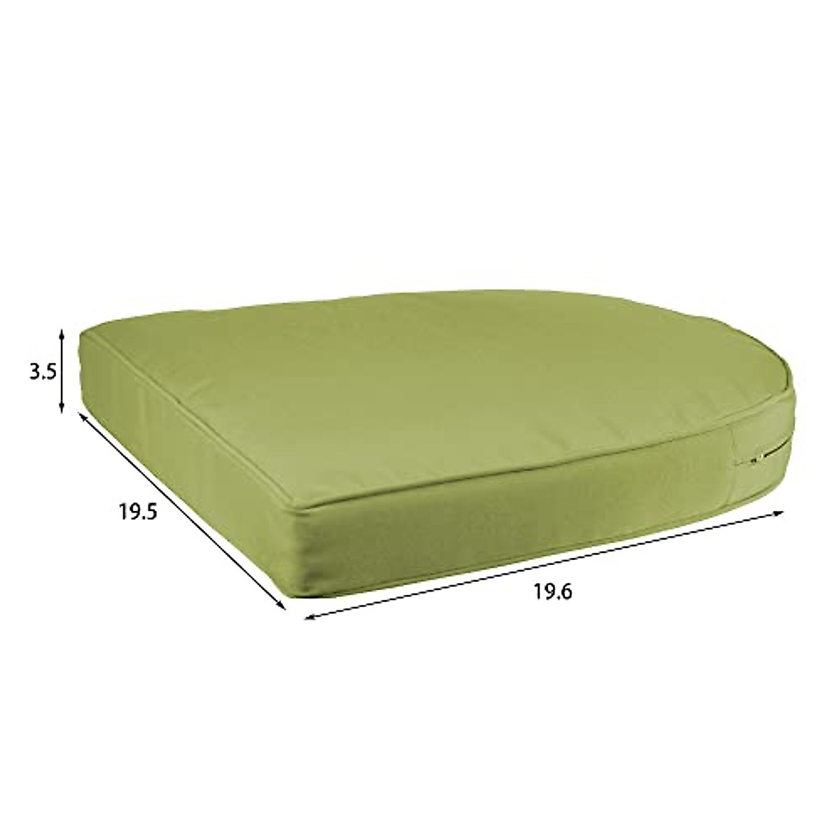 Jeco Wicker Chair with Green Cushion, Set of 2, Espresso