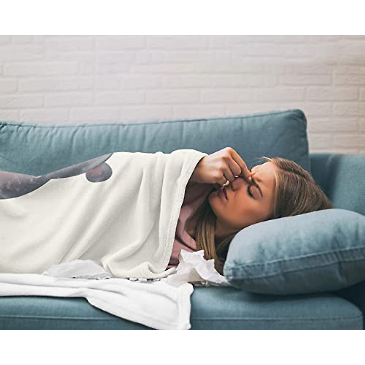 Ruian Store Throw Blanket Cartoon Hippo Blue Stream,Warm Soft Plush Lightweight Flannel Fleece Blankets Grey Animal River Horse,Microfiber Throws for Bed Sofa Couch Camping All Seasons Use 50x60In