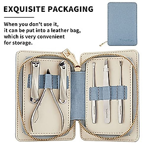 Large Nail Clippers for Thick Nails, Suitable for Men, Women, Seniors, Adults with ingrown or Thick Nails. Professional 6 in 1 Stainless Steel toenail and fingernail Clipper Set