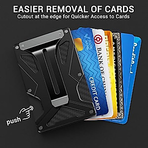 KLVEOL Mag Safe Wallet Case, The First Patent Card Holders 2 in 1 Air Tag Holder and Money Clip, Magnetic Adhesive Wallet for iPhone Series of 15/14/13/12 Pro/ProMax and Magsafe Devise, Black
