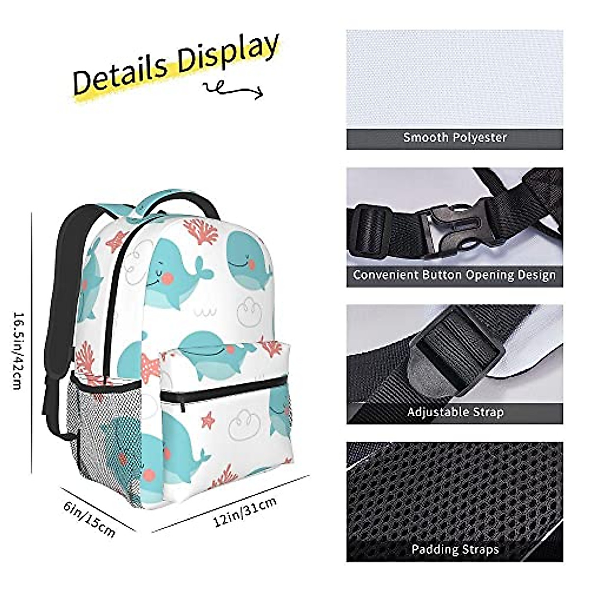 Adapter Custom Picture Backpack , Personalized School Backpack , Personalized Travel Laptop Backpack with Your Own Picture or Text Travel Laptop Backpack Design 8