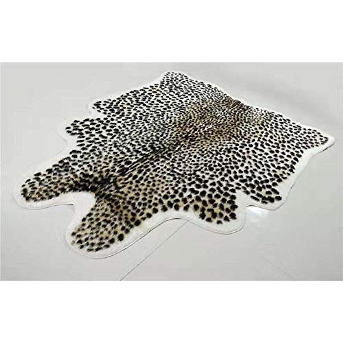 Huichenxing2021FURSTORE Faux Cheetah Area Rug Animals Printed Hide Mats Leopard Faux Hide Area Rug 5.2ft x 6.5ft/ 63 x 78.7inch / 160 x 200cm