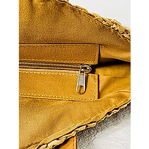 Seamido Straw Bag Handwoven Beach Bags Corn Straw Tote Woven Shoulder Bag For Women (Khaki)