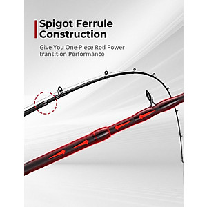 Piscifun Torrent Baitcasting Reel and Rod Combo, 7' MH M 2Pcs Baitcaster Rod, 20LB Max Drag, 8.1:1 Right Handed Baitcasting Fishing Reel