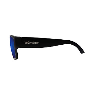BOMBER Sunglasses for Men that Float in Water, Blue Mirror Sunglasses with Gray Foam Lining - GM101BM