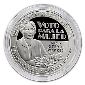 2022 S Limited Edition American Women Series: Silver Proof Nina Otero-Warren Quarter Coin (in Capsule) with Certificate of Authenticity 25¢ Seller Proof