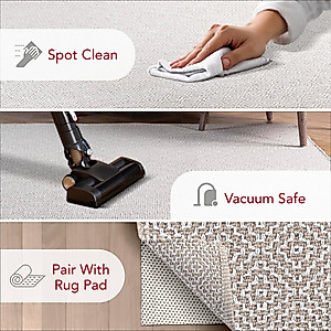 nuLOOM Lorretta Geometric Cotton Area Rug, 8x10, Taupe