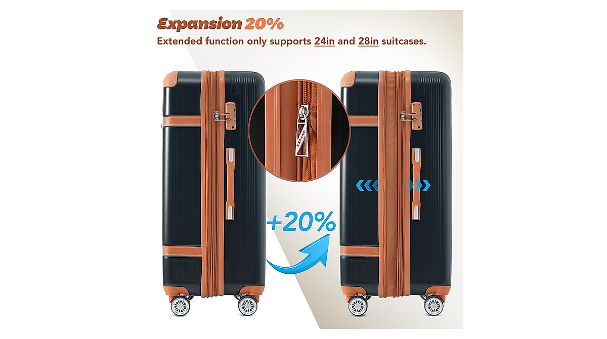 Merax Hardside Luggage Set - Durable & Expandable