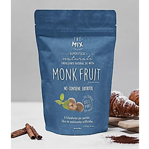 THE MIX SUPERFOODS - MONK FRUIT 100% PURE - Monk Fruit Without erythritol - Suitable for diabetics - 10 times sweeter than sugar - 3.5 oz (100 g)
