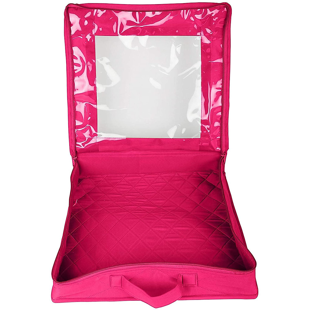 Yazzii Quilt Block Showcase Bag - Portable Storage Bag Organizer - Multipurpose Storage Organizer for Sewing Projects, Fabric Pieces, Quilt Blocks, Appliques, Stitcheries & More.-Fuchsia