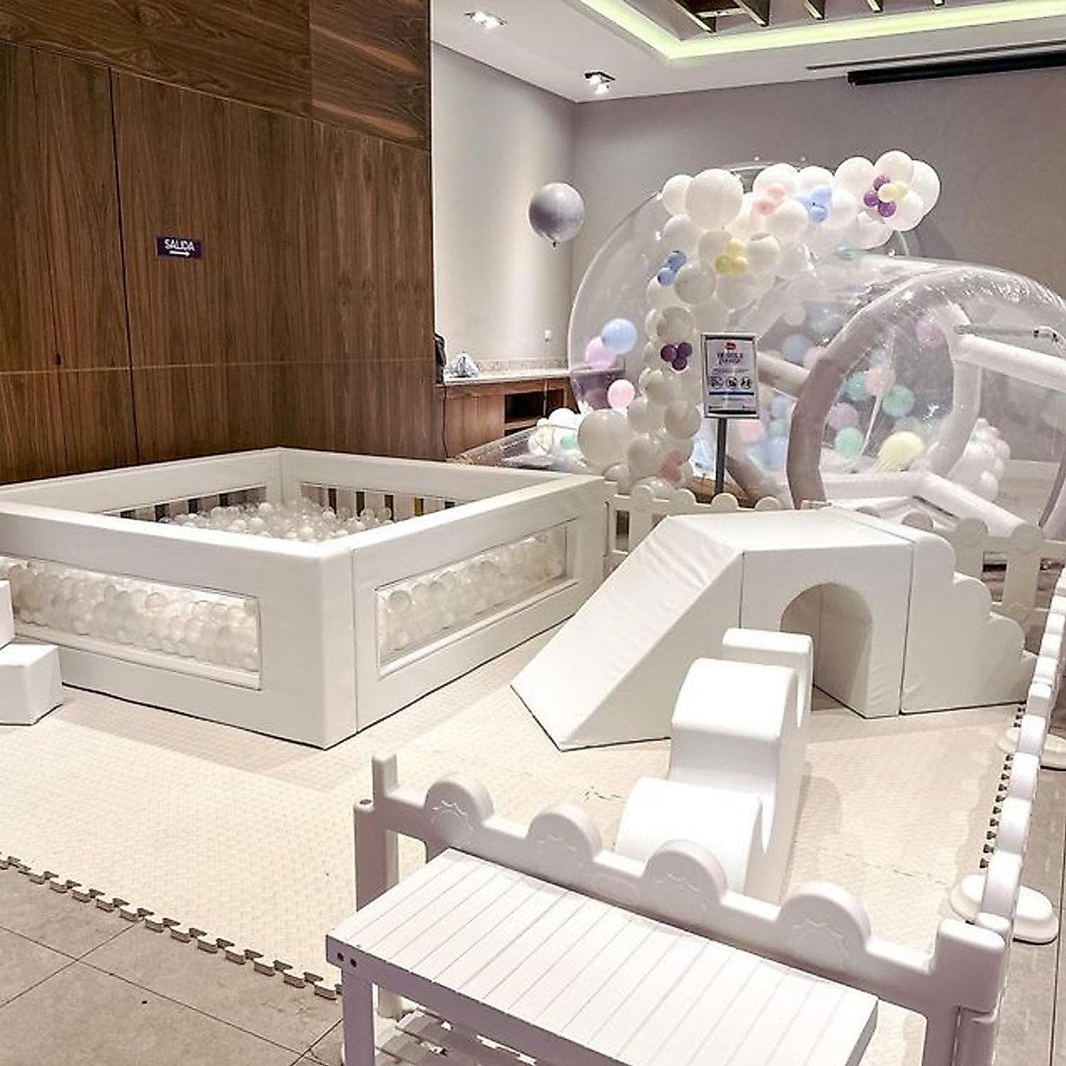 Inflatable Bubble House, 8.2ft Kids Party Balloon Clear Inflatable Bubble Tent Dome with Blower & Pump, 100% PVC Bubble House & 6ft Tunnel for Commercial Use Backyard Festival Birthday Party