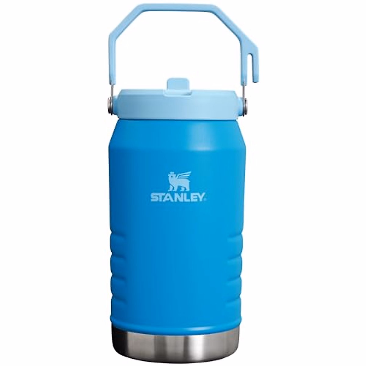Stanley IceFlow Flip Straw Jug with Handle 64 oz| Twist On Lid and Flip Up Straw | Leak Resistant for Travel and Sports | Insulated Stainless Steel | BPA-Free | Azure