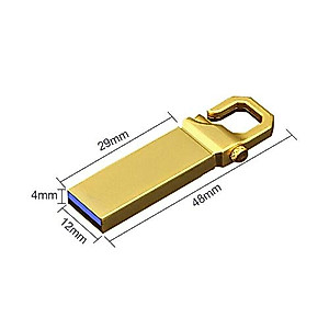 Simyoung USB Flash Drive 32GB USB 3.0Waterproof Drive Memory USB Stick - Gold