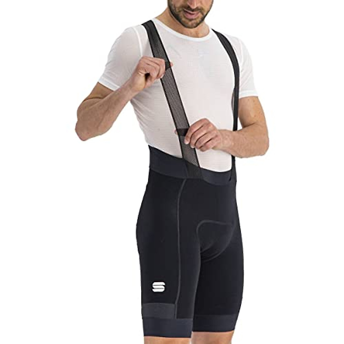 Sportful Men’s Supergiara Bibshort for Road and Gravel Biking I Cycling - Black - X-Large