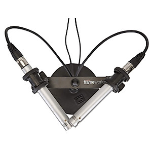 Gator Frameworks 1-to-2 Mic Mount Bar with Standard 5/8-Inch Thread Suitable for Most Microphone Stands Boom Arms (GFWMIC1TO2)