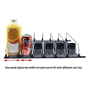 NagTour Drink Organizer for Fridge - Soda Dispenser Display with Smooth and Fast Pusher Glide - Holds up to 30 Cans (6, 38CM)