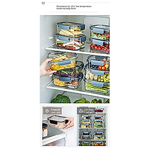 NA Crisper Set Refrigerator Special Food Frozen Sealed Storage Box Plastic Stackable bento Box Lunch Box with lid Suitable for Barbecue Outdoor Food Carrying